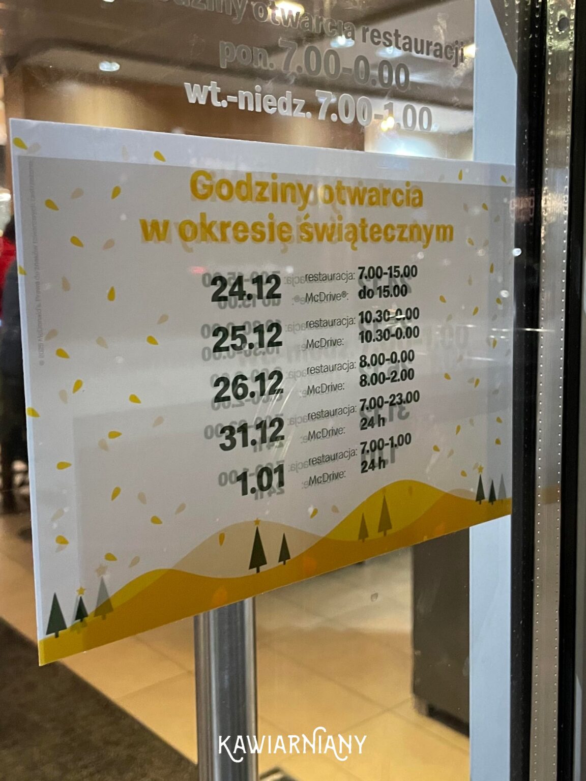 Czy w Nowy Rok 2025 McDonalds jest czynny? Godziny